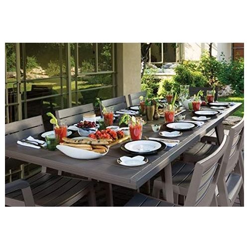 Keter Tavolo Harmony Estendibile Bianco/Grigio Scuro | Yeppon