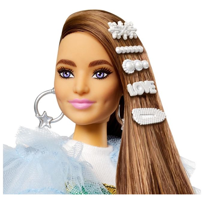 Mattel Barbie Extra Bambola Castana con Vestito Arcobaleno | Yeppon
